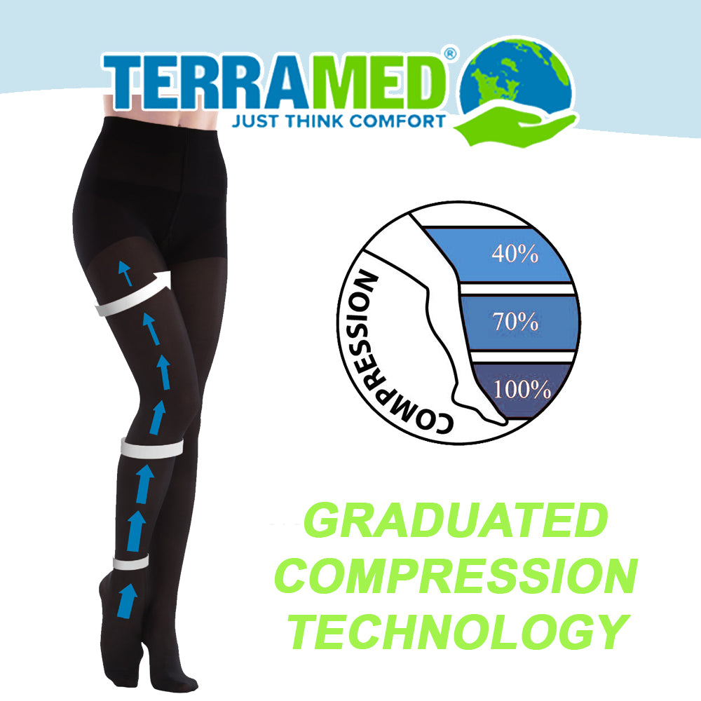 Extra Firm Opaque Graduated Compression Pantyhose, Support Hose Surgic ...